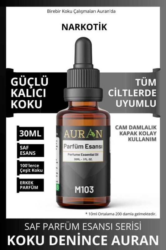 Auran M103 - Erkek Parfüm Esansı 30ml Fresh - Man Perfume Essence ...